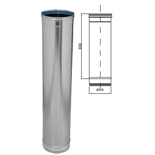 TUBO inox-304 S/PARED Ø 200-1000mm DINAK - Bricofacil