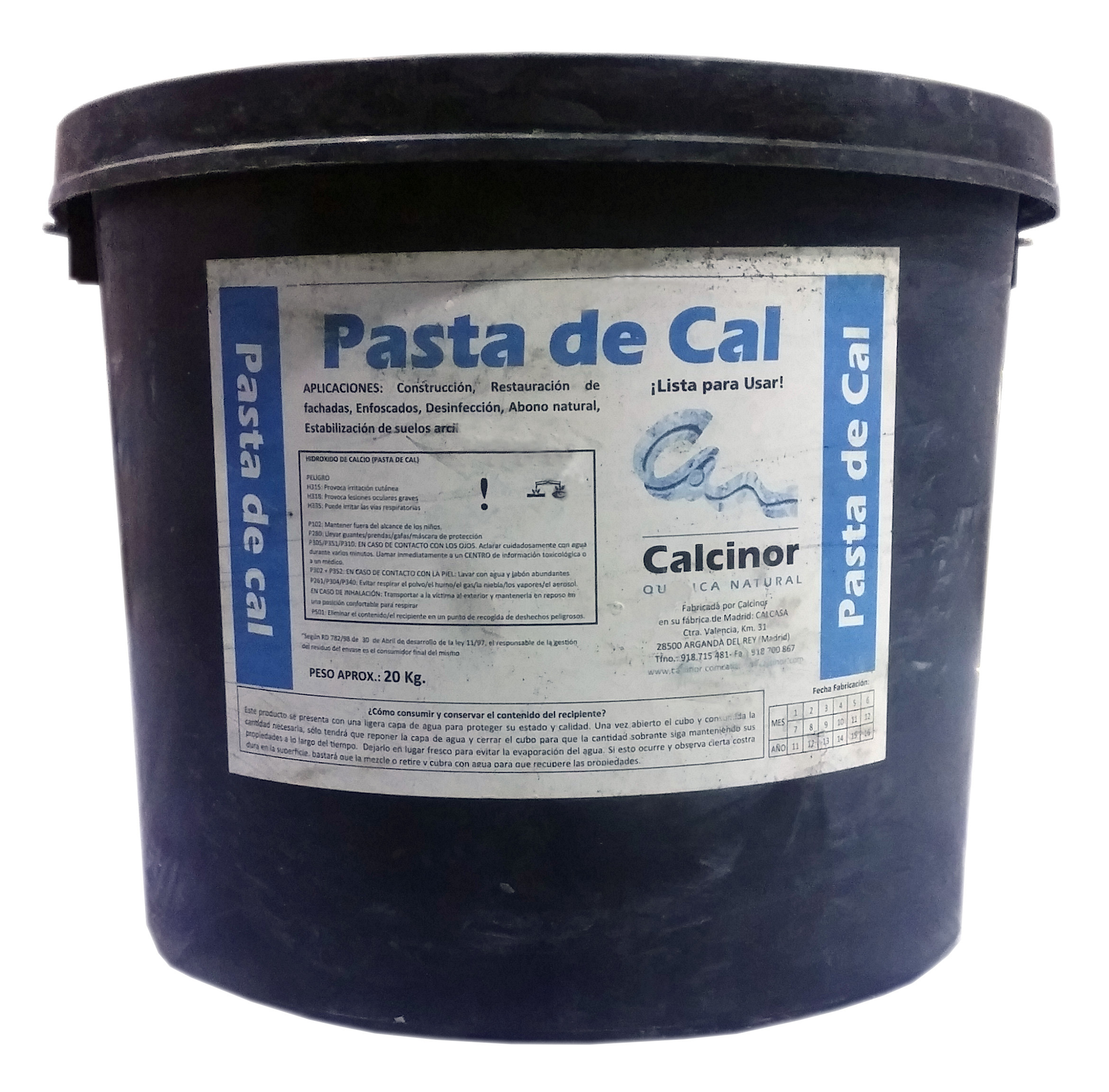 PASTA DE CAL CL90S (cubo 20kg) CALCASA - Bricofacil